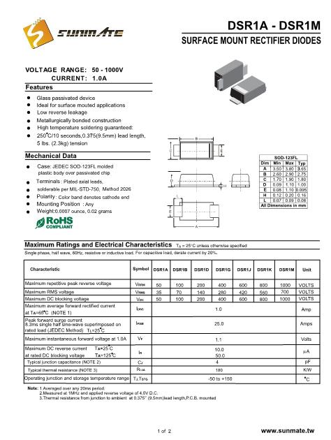 DSR1D Datasheet_PDF文件下载_芯片资料查询_维库电子市场网