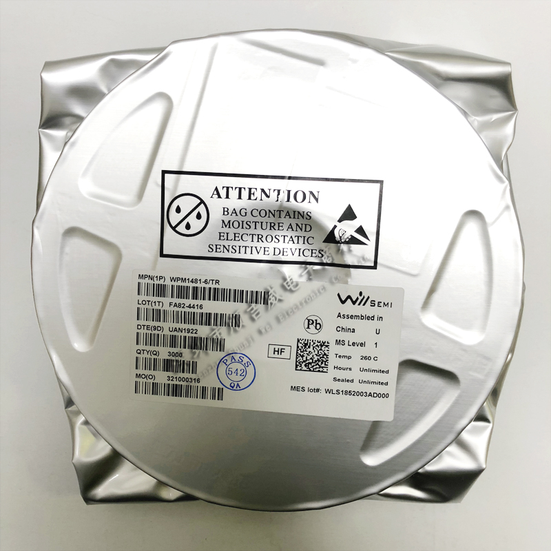 MOS管P沟道WPM1481-6/TR封装DFN2X2-6L_MOSFET_维库电子市场网