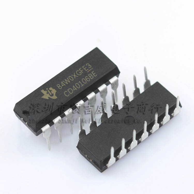 厂家直销CD40106BE逻辑IC CD40106 DIP-14_逻辑IC_维库电子市场网